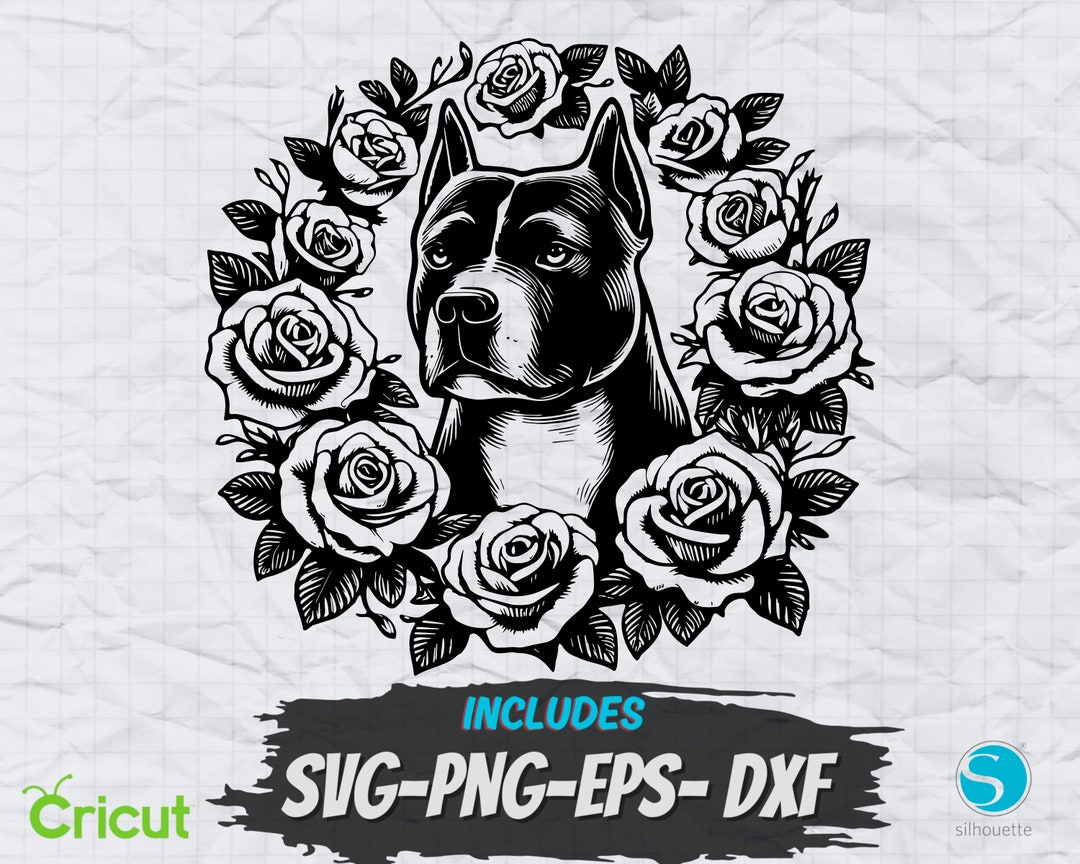Pitbull Svg Design, PNG Clipart, Sublimation Designs, Cricut Cut Files ...