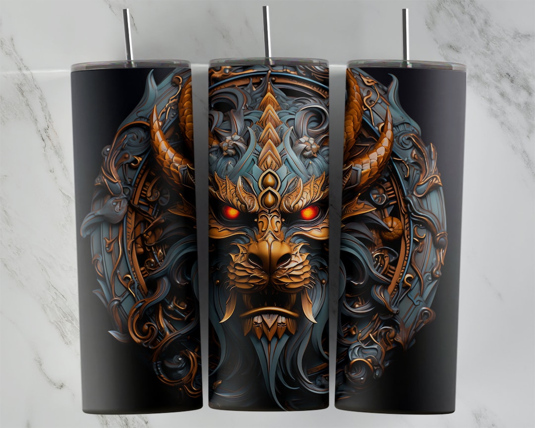 Chinese Dragon Sublimation Design for 20oz Skinny Tumblers, Tumbler PNG ...