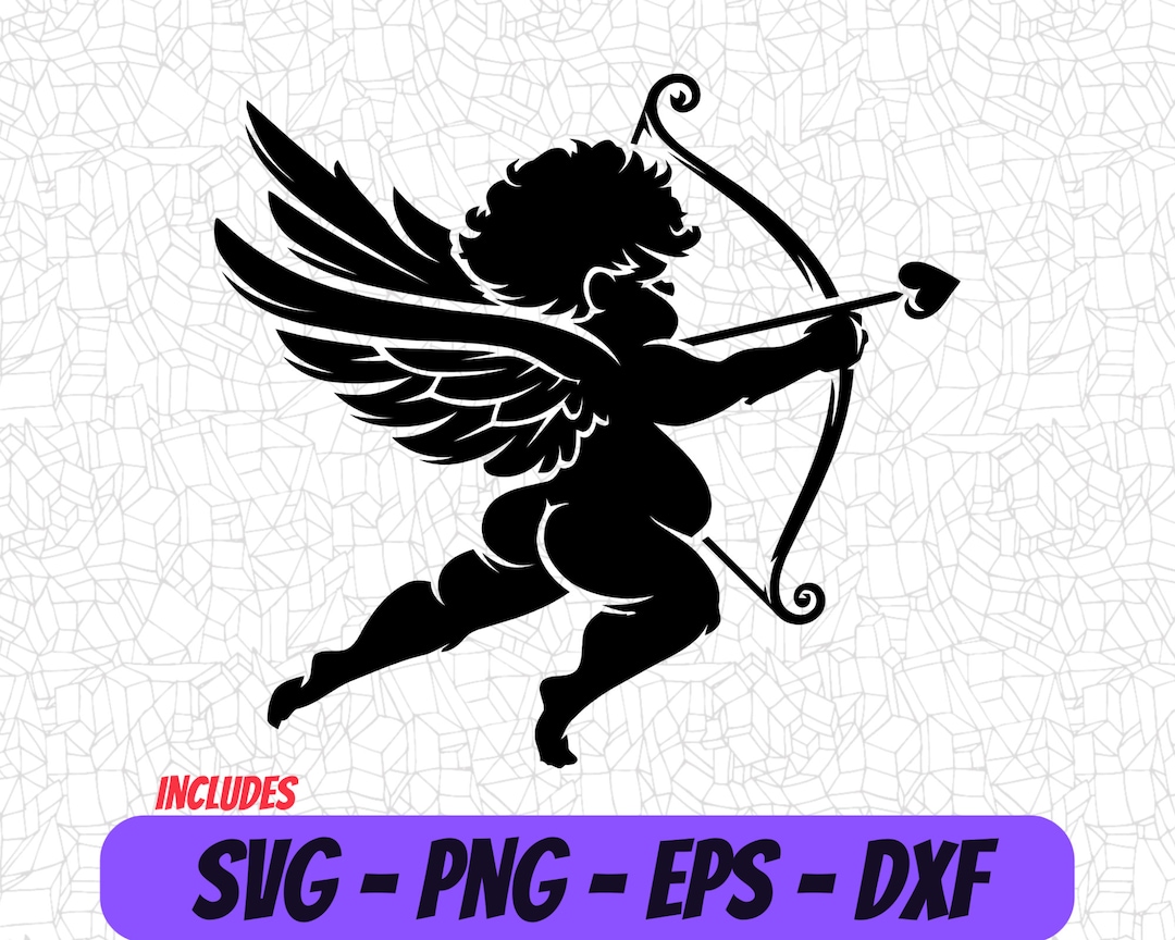 Cupid Angel Svg Design, Love PNG Clipart, Sublimation Design, Cricut ...