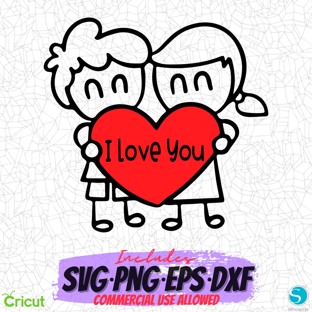 I Love You Svg Design, PNG Clipart Files, Sublimation Designs, Cricut ...