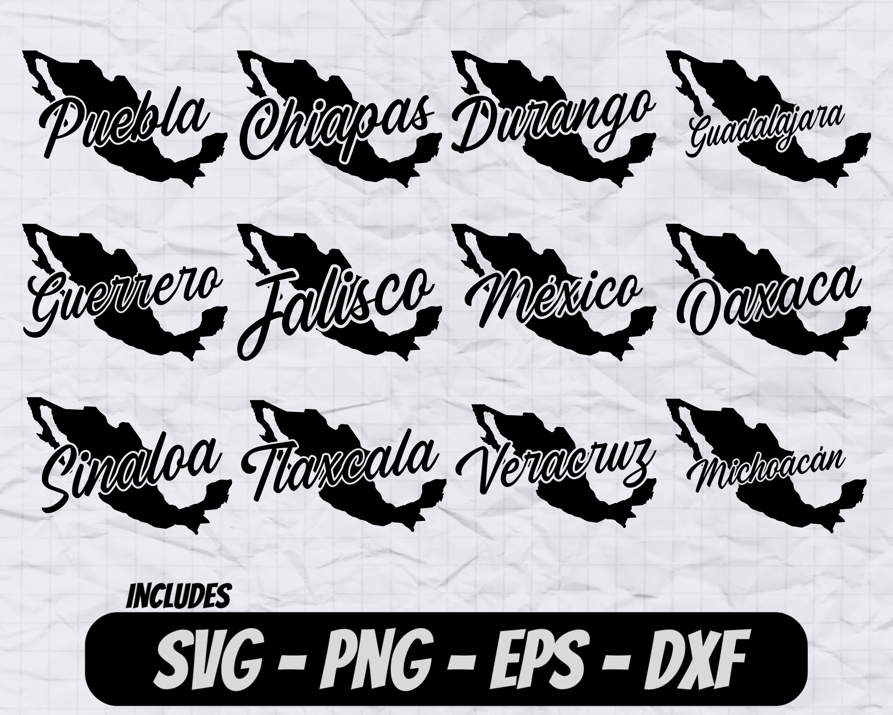 Mexico SVG Bundle, Mexican PNG Clipart, Sublimation Design, Cricut Cut ...