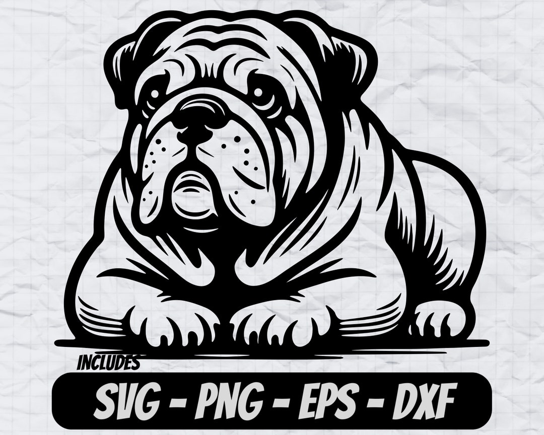 Bulldog SVG Design, Dog PNG Clipart, Sublimation Design, Cricut Cut ...