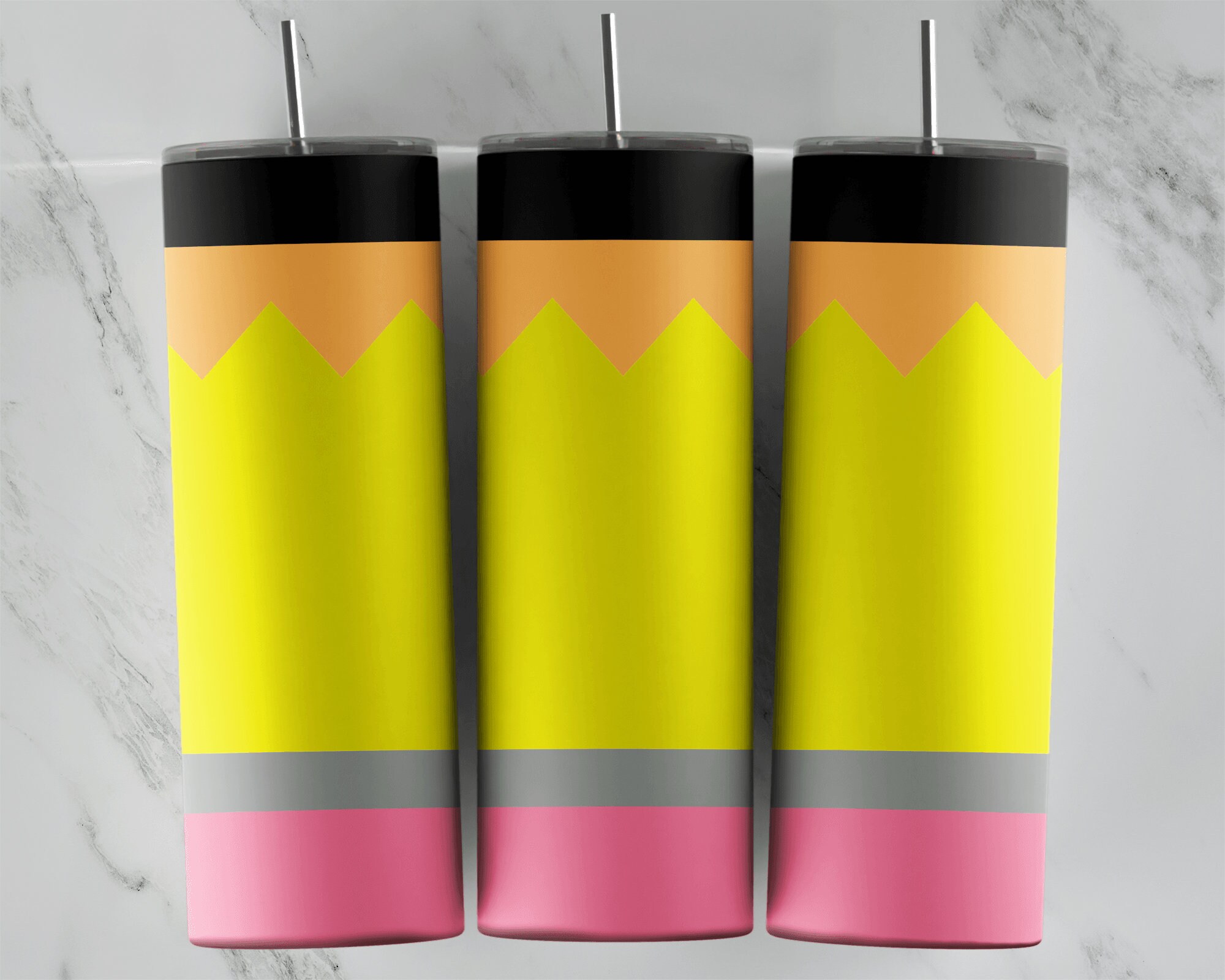 Pencil Tumbler Design for 20oz Tumbler Sublimation Design - Etsy