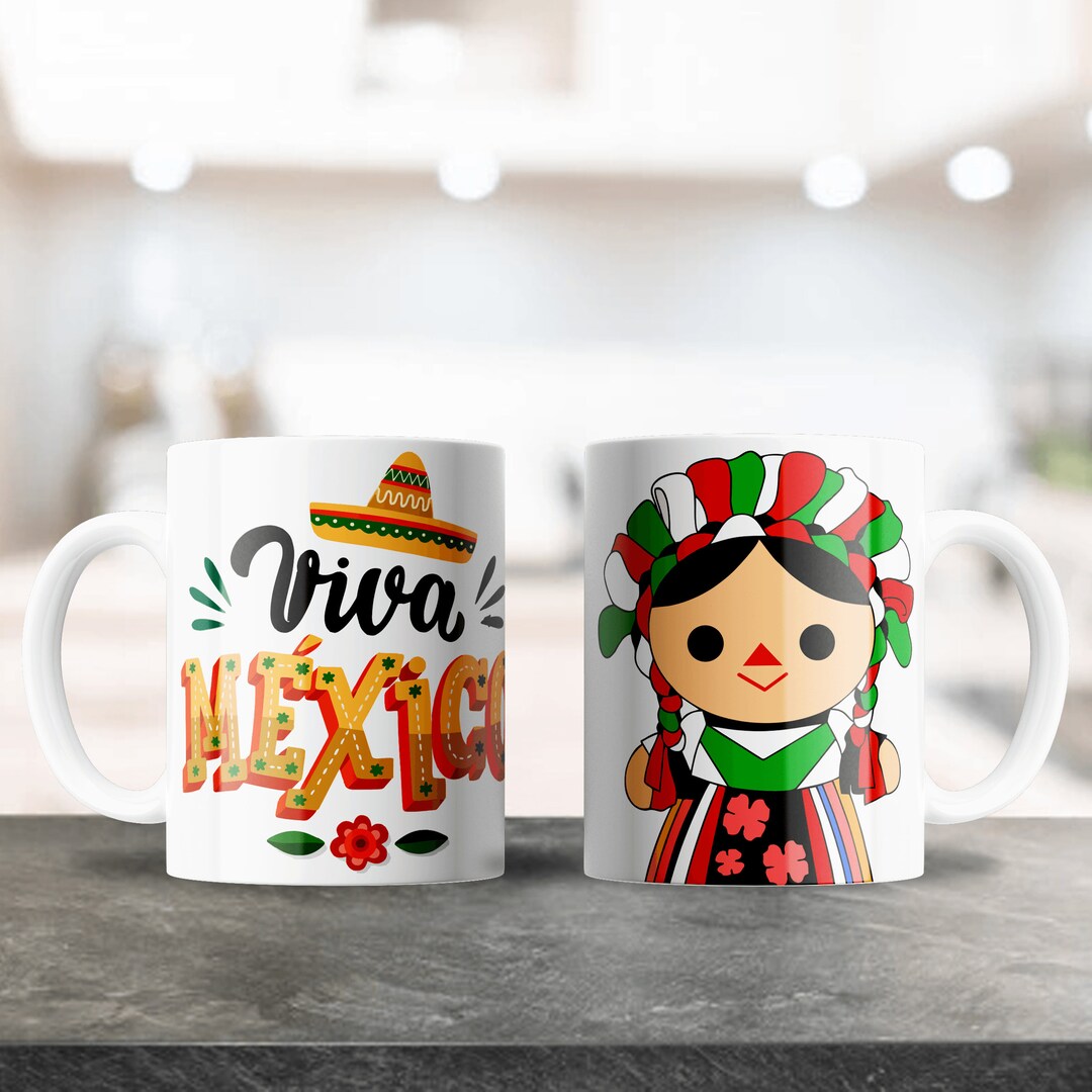 Viva Mexico Sublimation Mug Design, 12oz Coffee Cup Design, Sublimation ...