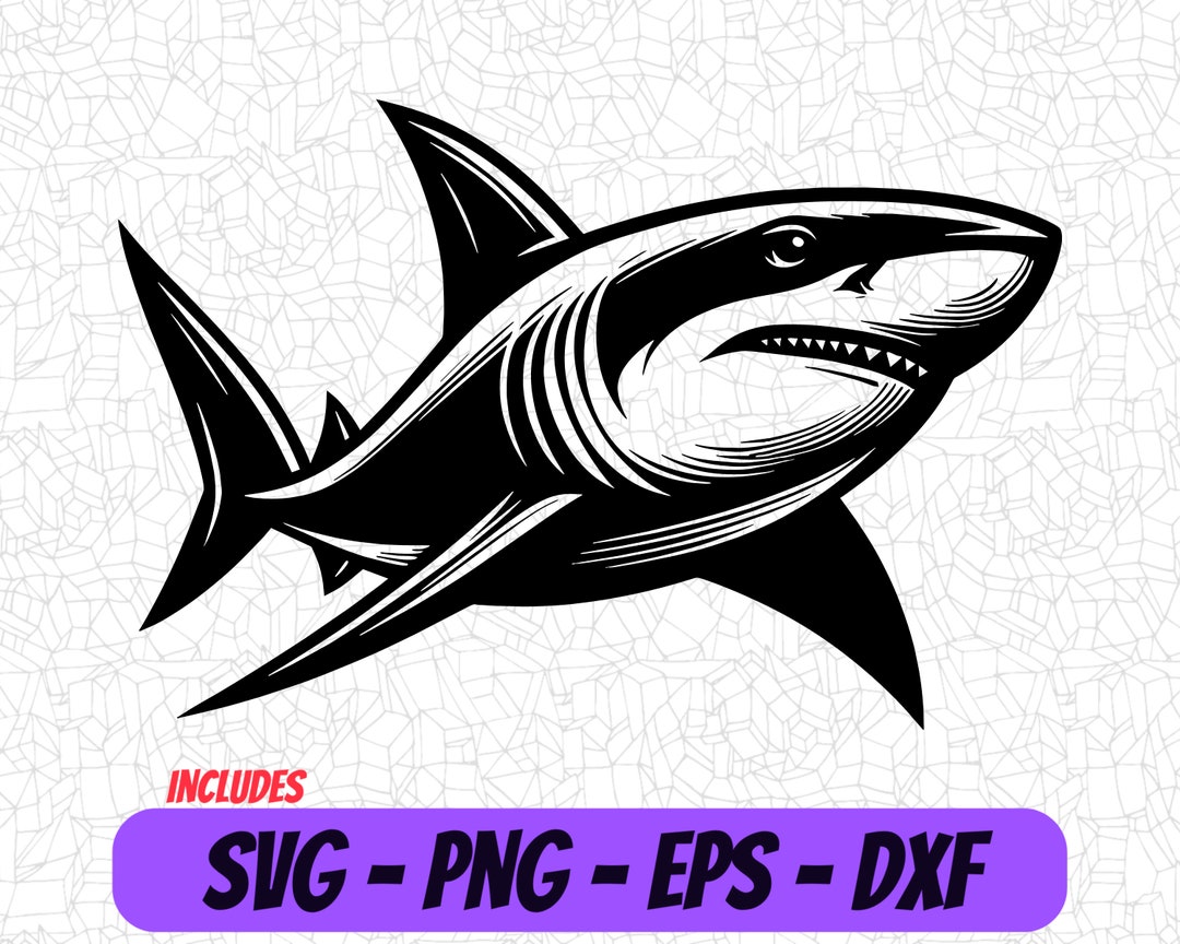Shark Svg Design, Shark PNG Clipart File, Sublimation Designs, Cricut ...