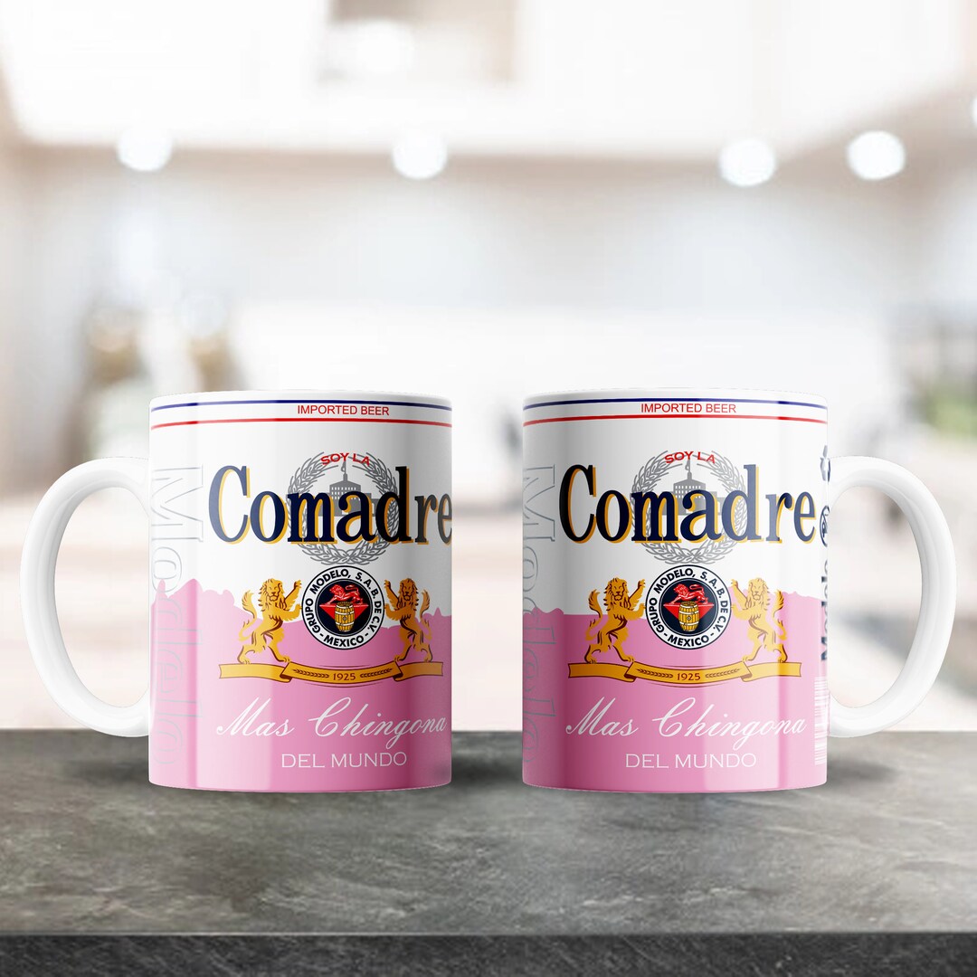 Pink Comadre Mug Design - for 12oz 15oz Mugs, Sublimation Wrap for ...