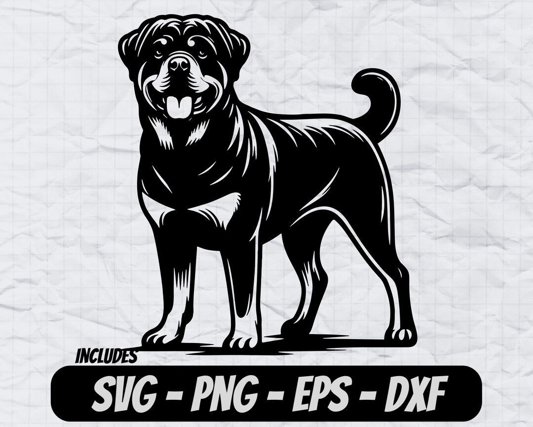 Rottweiler Svg Design, Dog PNG Clipart, Sublimation Design, Cricut Cut ...