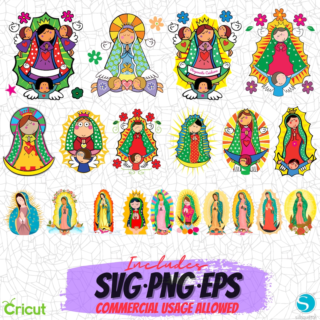 Virgencita Svg Design, PNG Clipart Files, Sublimation Designs, Cricut ...