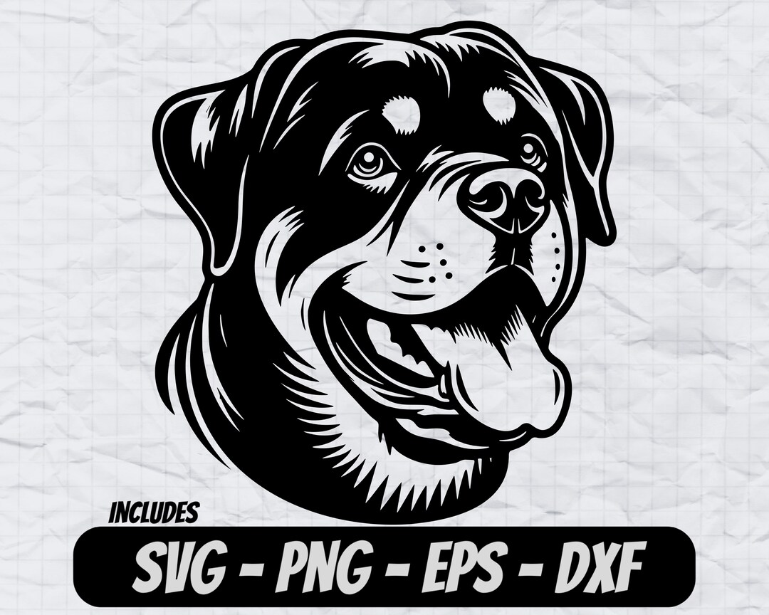 Rottweiler PNG Design, Dog SVG Clipart, Sublimation Design, Cricut Cut ...
