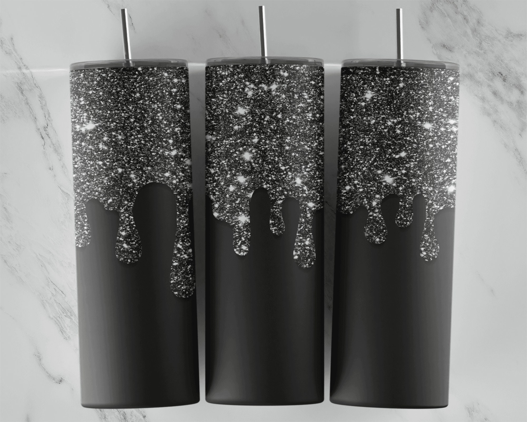 Glitter Drip Sublimation Design for 20oz Tumbler Tumbler - Etsy