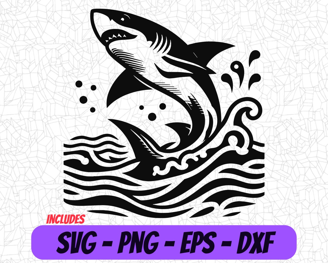 Shark PNG Design, Shark SVG File, Sublimation Clipart Designs, Cricut ...