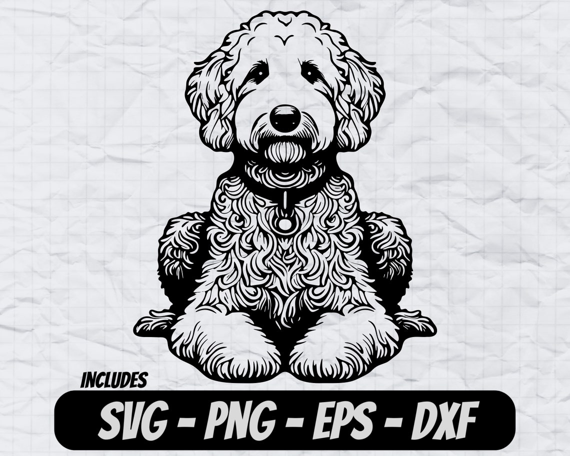 Goldendoodle Svg Design, Dog PNG Clipart, Sublimation Design, Cricut ...