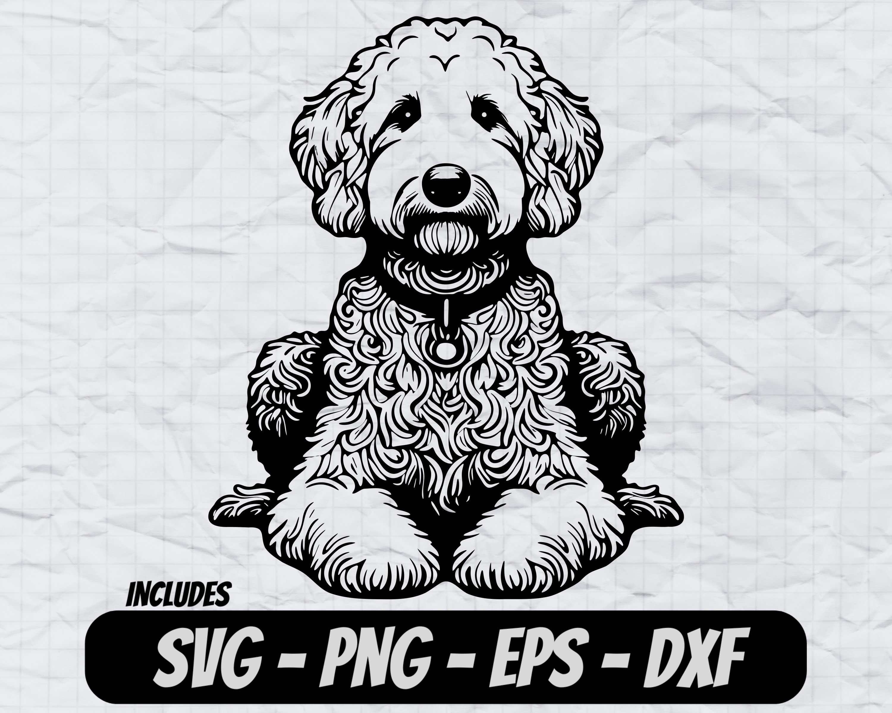 Goldendoodle Svg Design, Dog PNG Clipart, Sublimation Design, Cricut ...