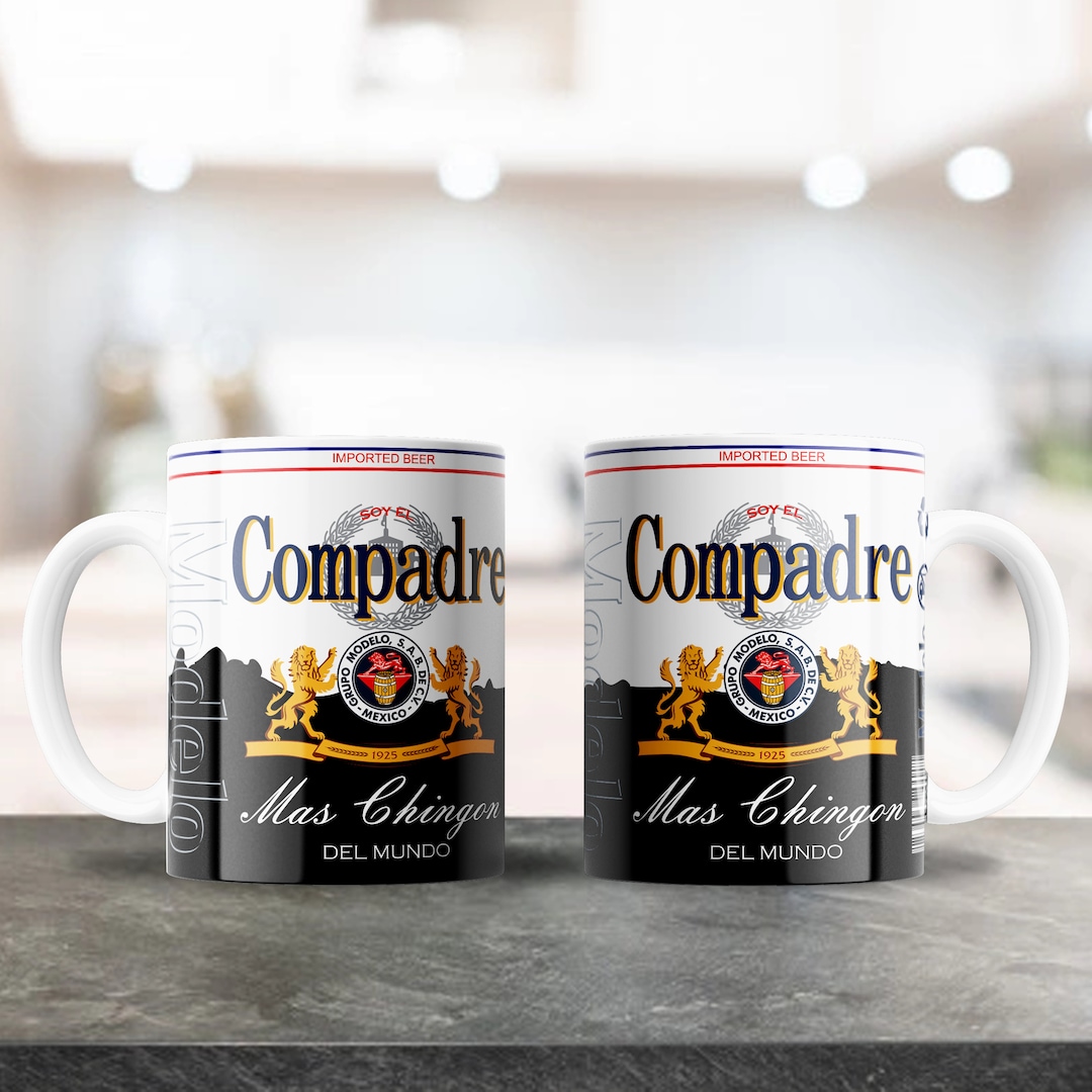 Black Compadre Mug Design - for 12oz 15oz Mugs, Sublimation Wrap for ...