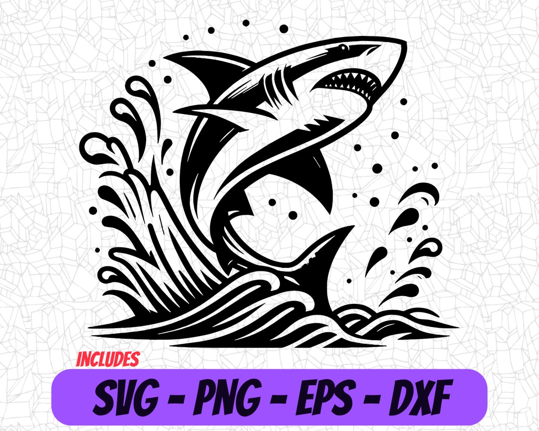 Shark PNG Design, Shark SVG File, Sublimation Clipart Designs, Cricut ...