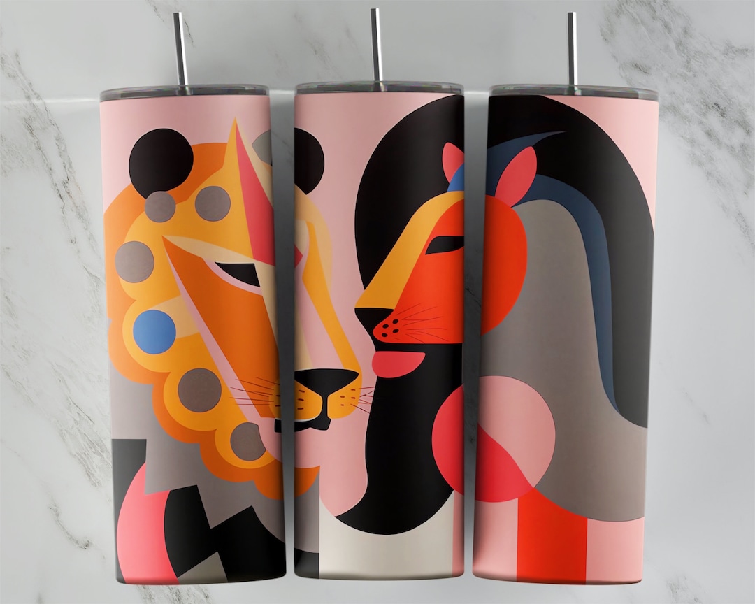 Pink Leopard Sublimation Design for 20oz Skinny Tumblers, Tumbler PNG ...