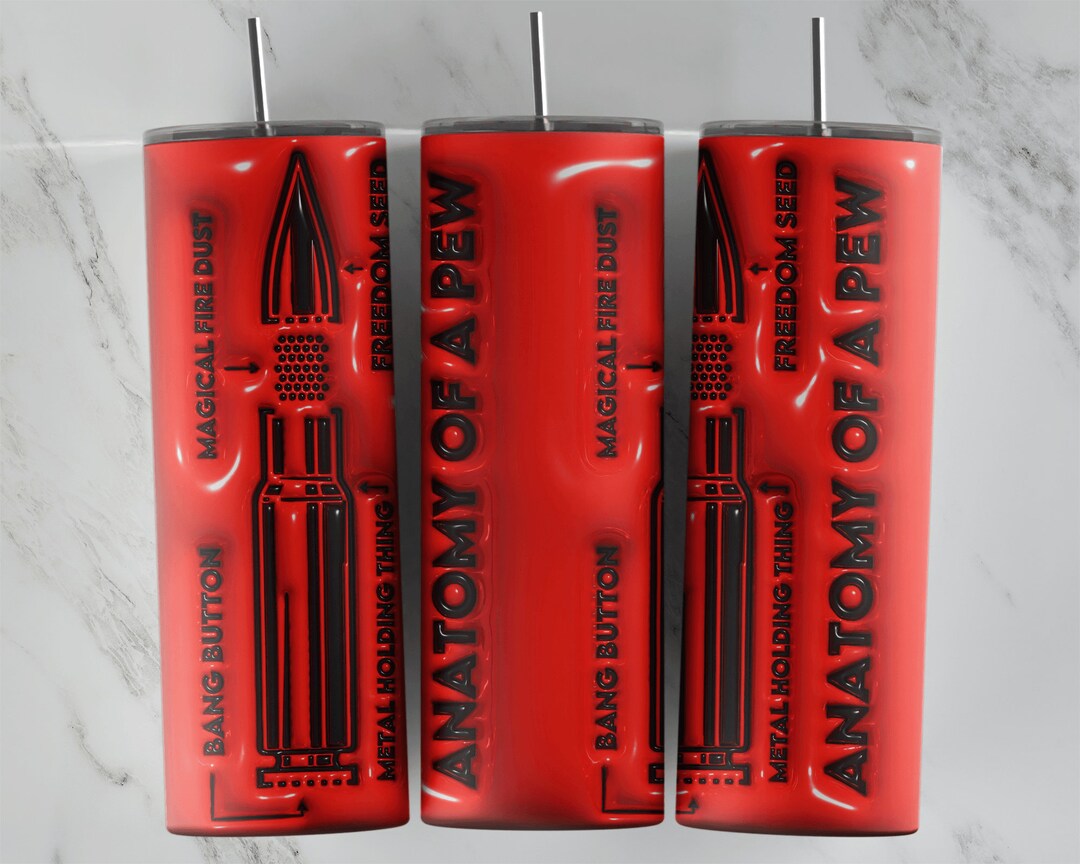 Anatomy of a Bullet Tumbler Design, Sublimation Design for 20oz Skinny ...