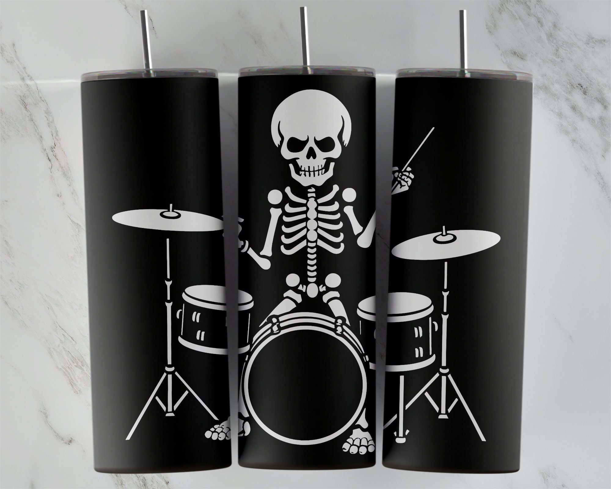 Skeleton Band Sublimation Design for 20oz Skinny Tumblers - Etsy