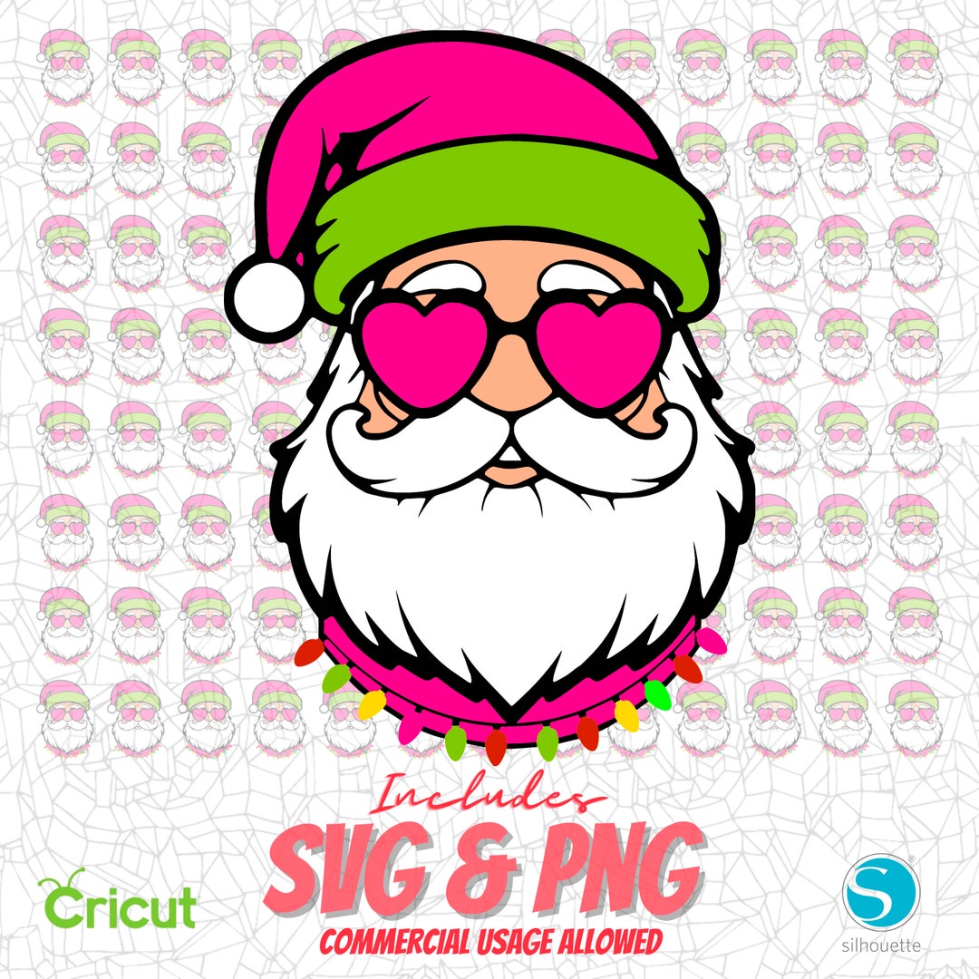 Santa Claus Svg Design, PNG Clipart Files, Sublimation Designs, Cricut ...