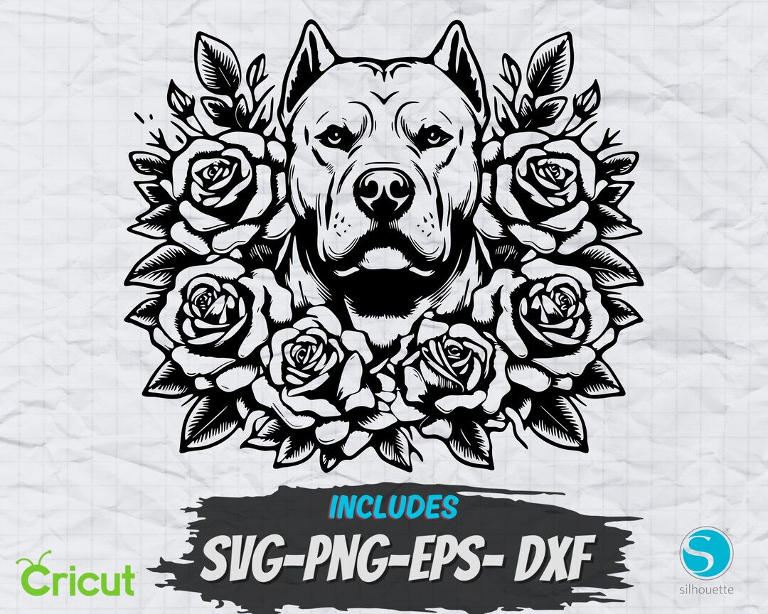 Pitbull Svg Design, PNG Clipart, Sublimation Designs, Cricut Cut Files ...