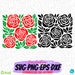 Rose Pattern Svg Design, PNG Clipart Files, Sublimation Designs, Cricut ...