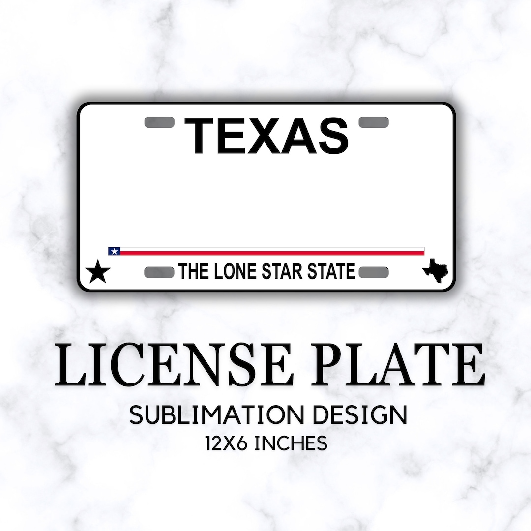 Texas License Plate PNG, Sublimation Car Plate Design, License Plate ...