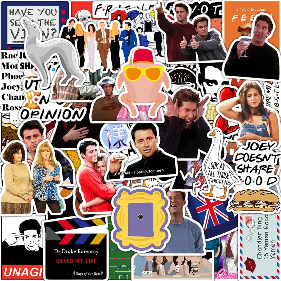 Stickers Friends TV Series 90's Vibes 90's Grunge - Etsy