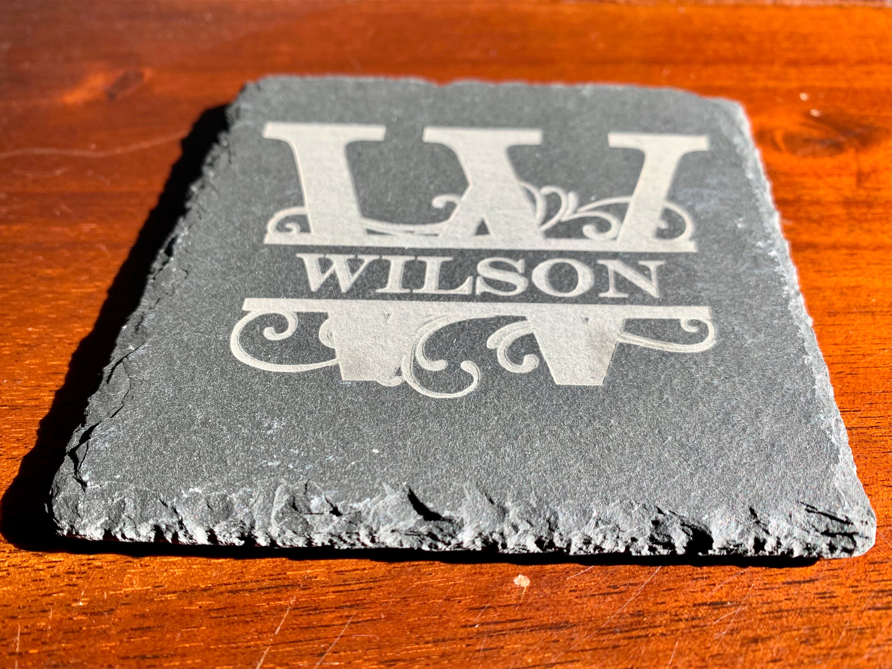 Personalized Slate Coasters, Set of 4, Custom Deep Engraved. These ...