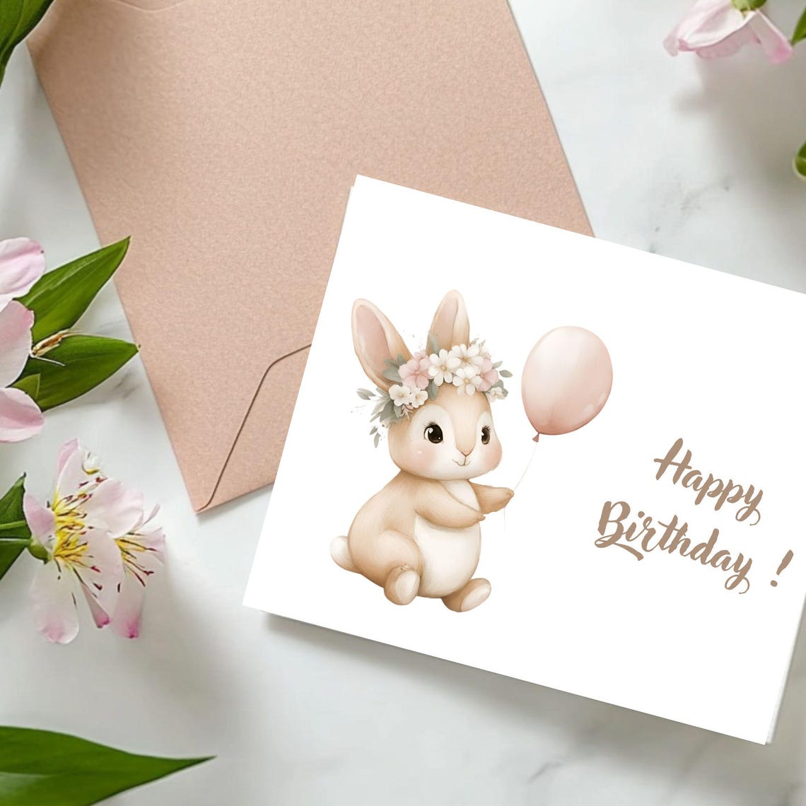 Watercolor Bunny Clipart Bundle, Bunny for Baby Shower, Birthday, Blush ...