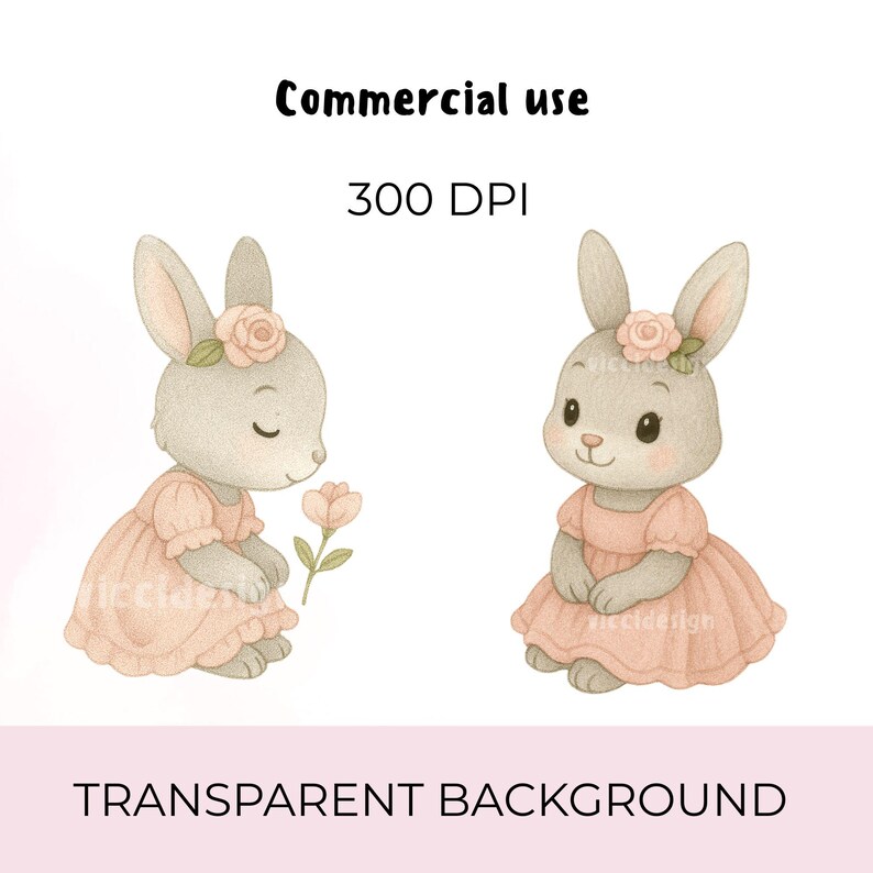 Little Cute Bunny Clipart, Baby Bunny Clipart, Baby Shower Clipart ...