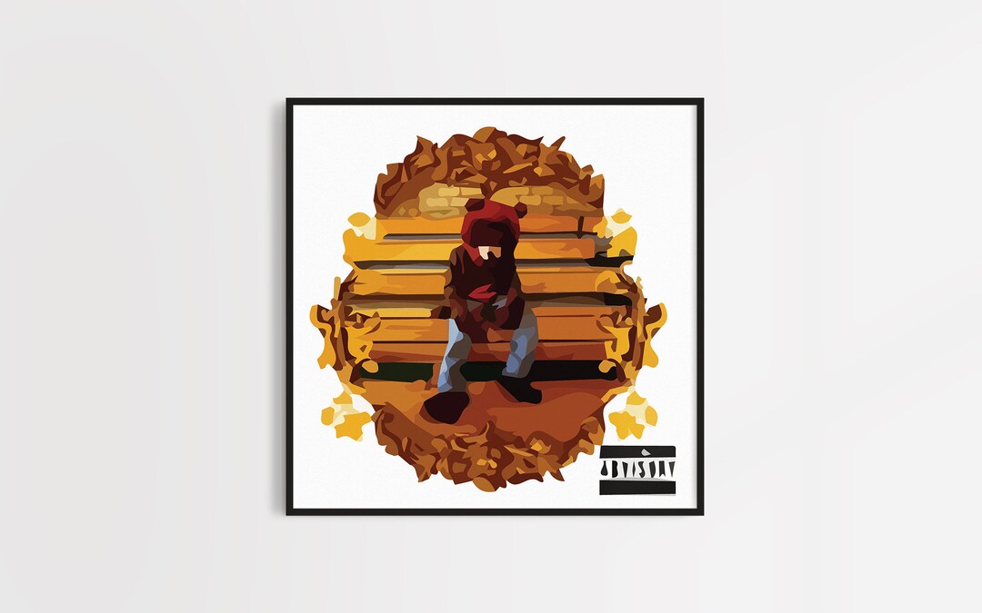 Kanye West the College Dropout Minimalist Album Cover Wall Art Print ...