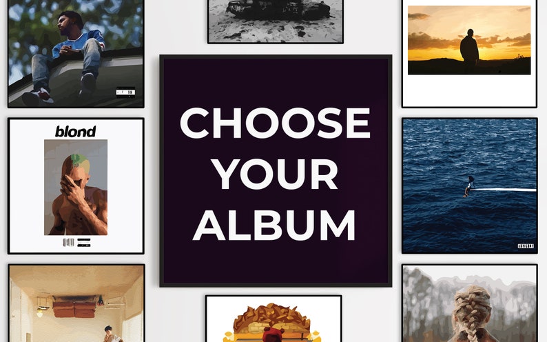 Custom Album Cover Poster Choose Your Own Minimalist Album Cover Wall ...