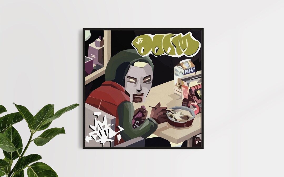 MF DOOM Mm...food Minimalist Album Cover Wall Art Print Hip-hop Gift ...