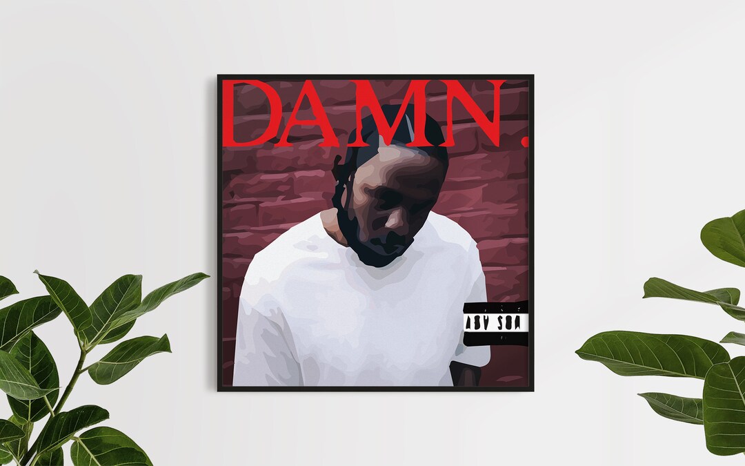 Kendrick Lamar DAMN. Minimalist Album Cover Wall Art Print Hip-hop Gift ...