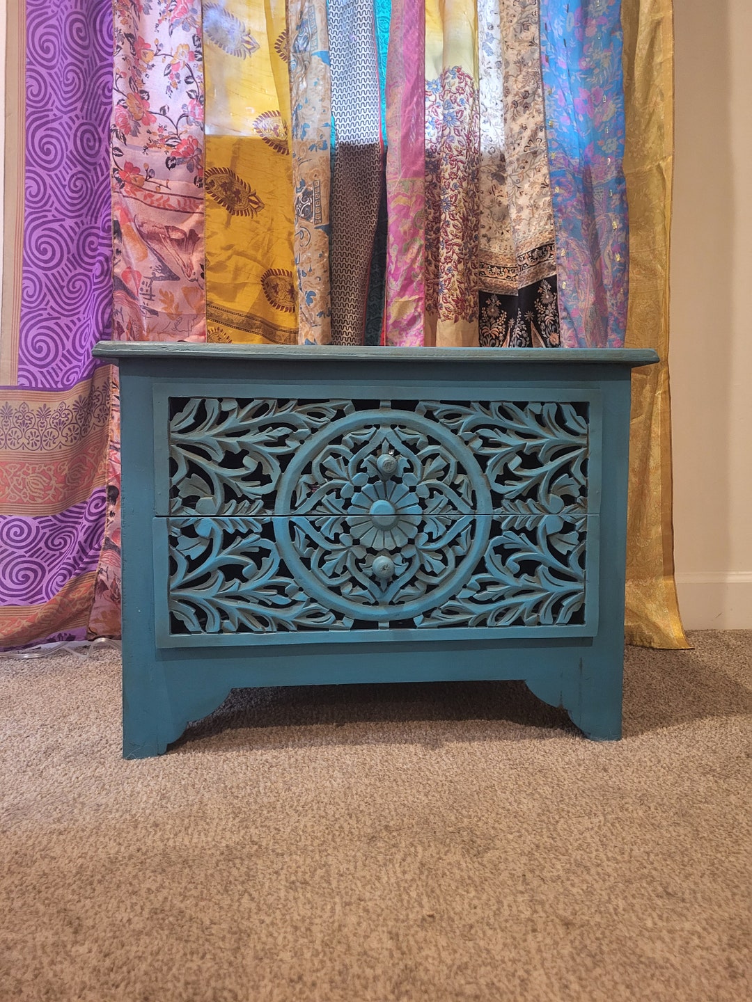 Turquoise Accent Table - Etsy