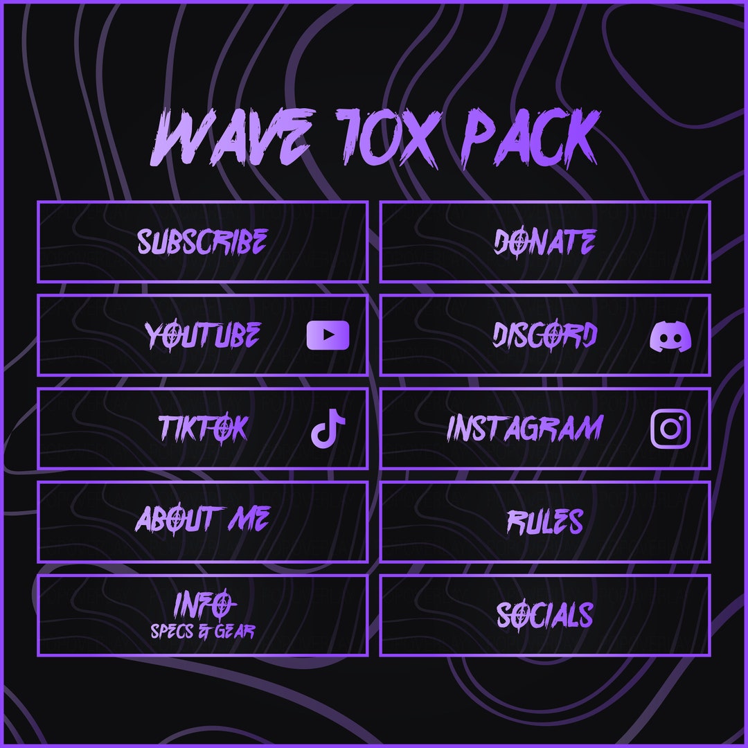 10x Twitch Panels Pack Purple Twitch Colors Clean Panels Instant ...