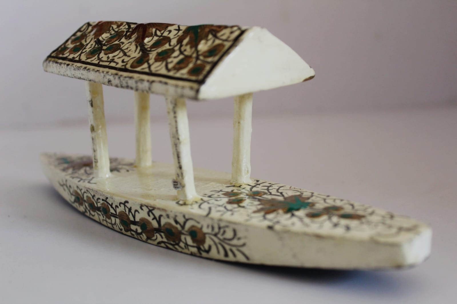 Shikara Houseboat Kashmir Model Handcrafted Hand-painted Wooden Boat ...