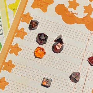 Orange Stars and Clouds Dnd Character Sheet I Printable I Digital ...