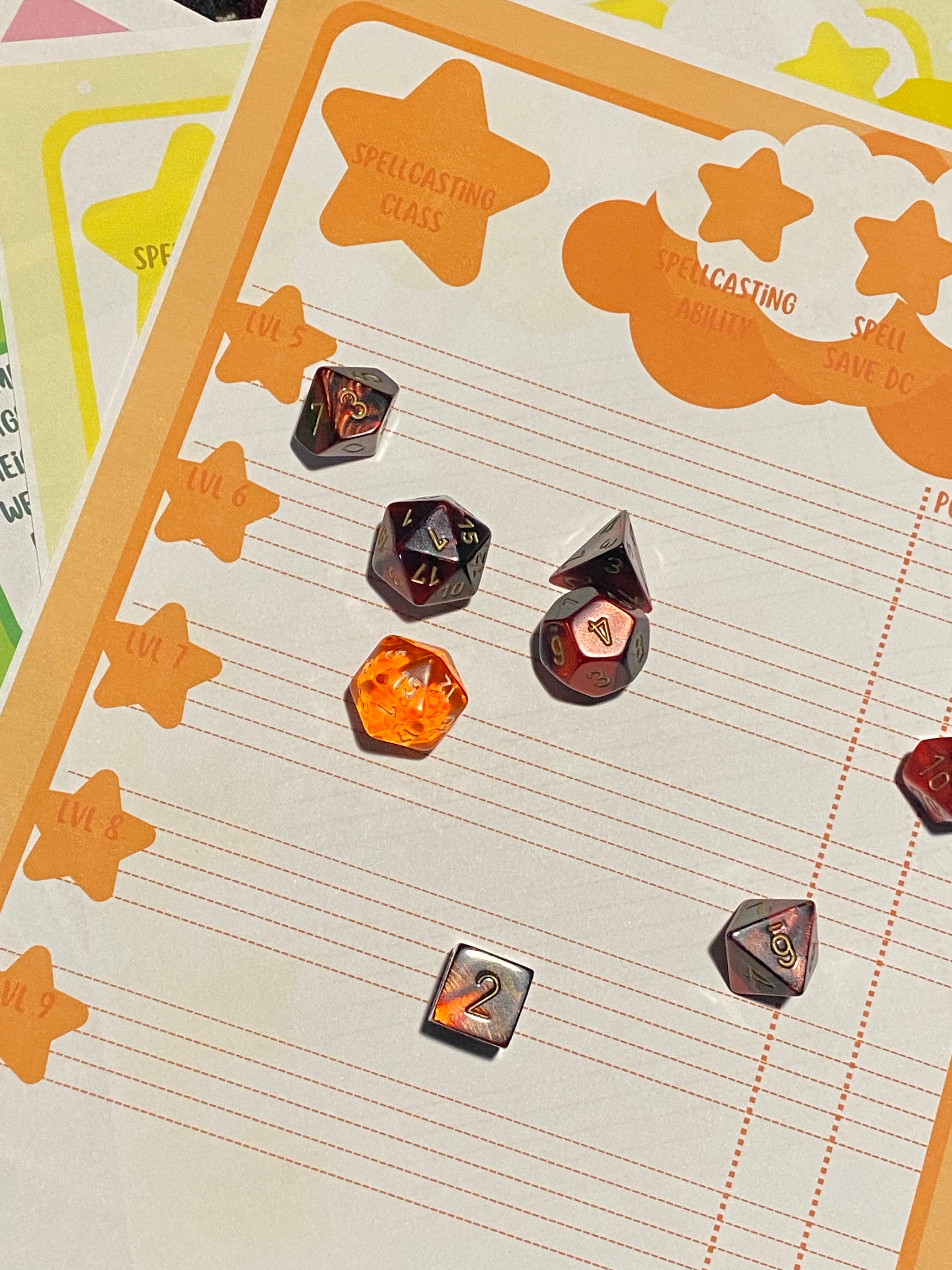 Green Stars and Clouds Dnd Character Sheet I Printable I Digital ...