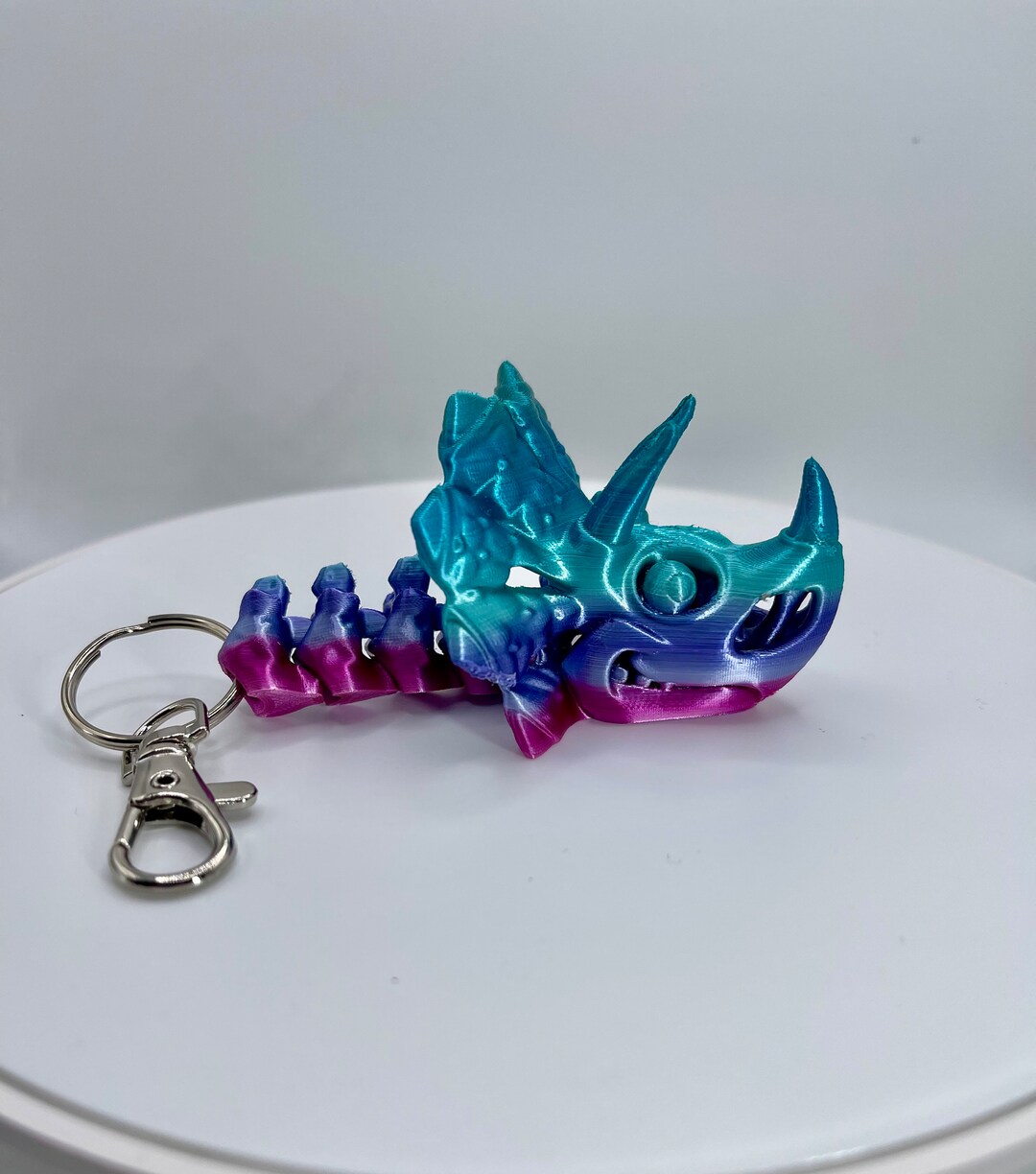 3D Printed Medieval Fantasy Dragon Keychain Gothic Style - Etsy