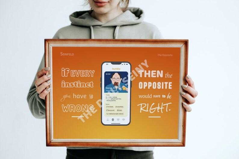 Seinfeld George Costanza Bumble Profile, the Opposite Digital Download ...