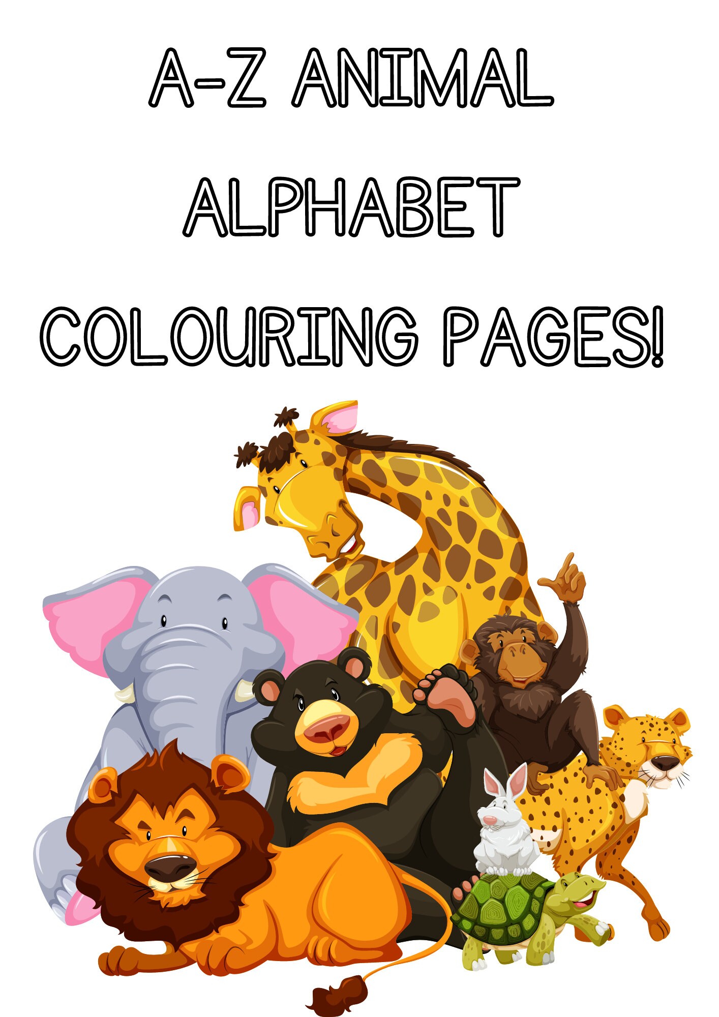 27 Animal Alphabet Colouring Pages - Etsy
