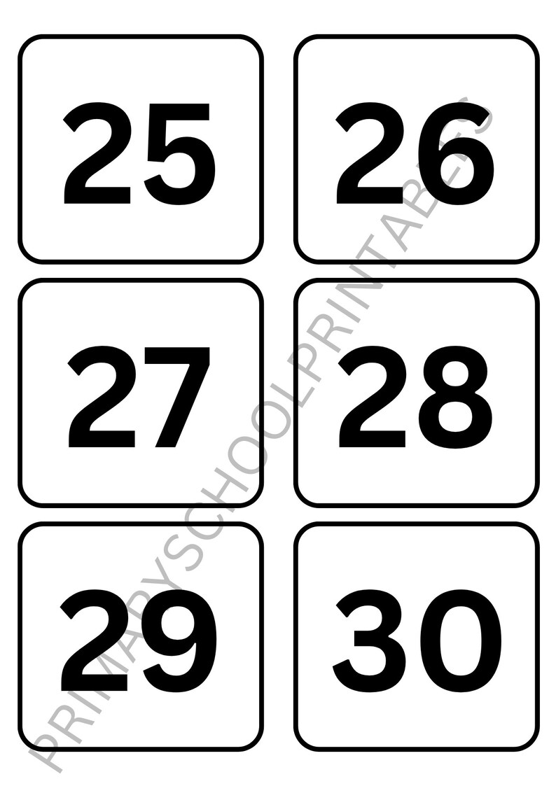 100 Printable Numbers 1-100 Flashcards/primary School Maths Cards - Etsy