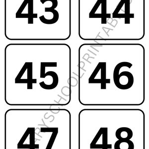100 Printable Numbers 1-100 Flashcards/primary School Maths Cards - Etsy