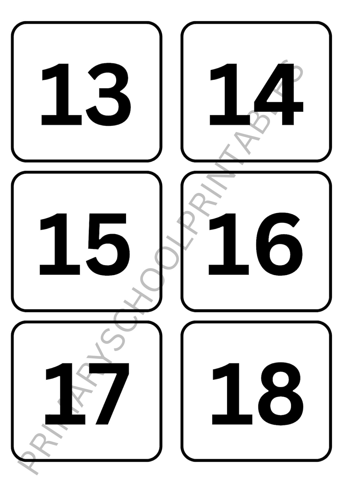 100 Printable Numbers 1-100 Flashcards/primary School Maths Cards - Etsy