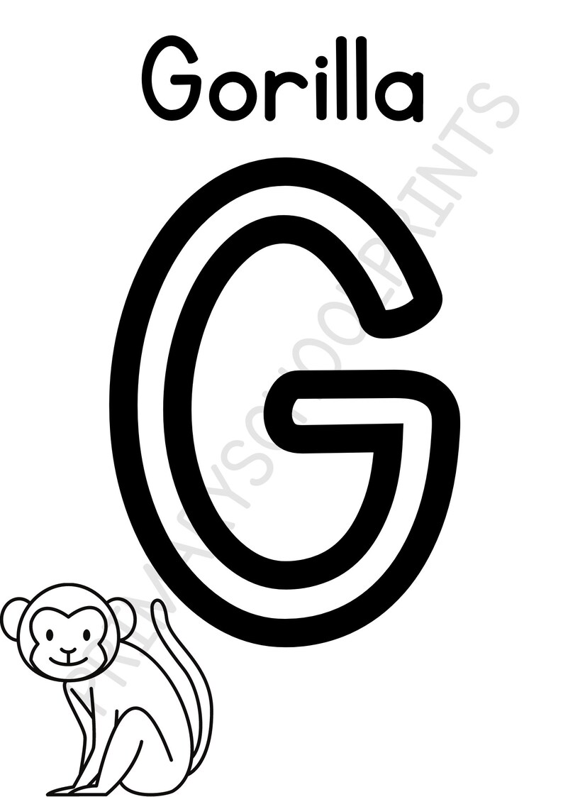 27 Animal Alphabet Colouring Pages - Etsy UK