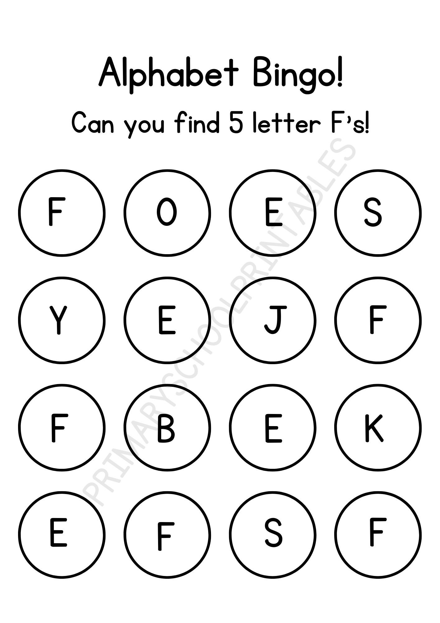 Alphabet Bingo/uppercase/26 Worksheet Pages/ Primary School/preschool ...