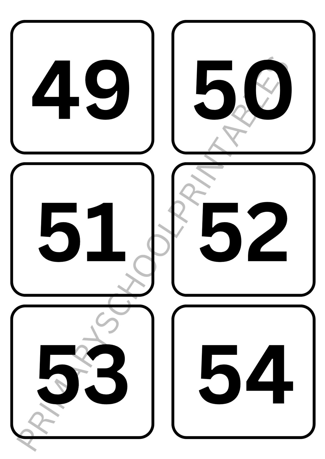 100 Printable Numbers 1-100 Flashcards/primary School Maths Cards - Etsy