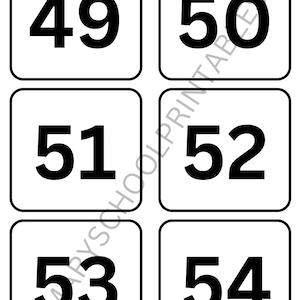 100 Printable Numbers 1-100 Flashcards/primary School Maths Cards - Etsy