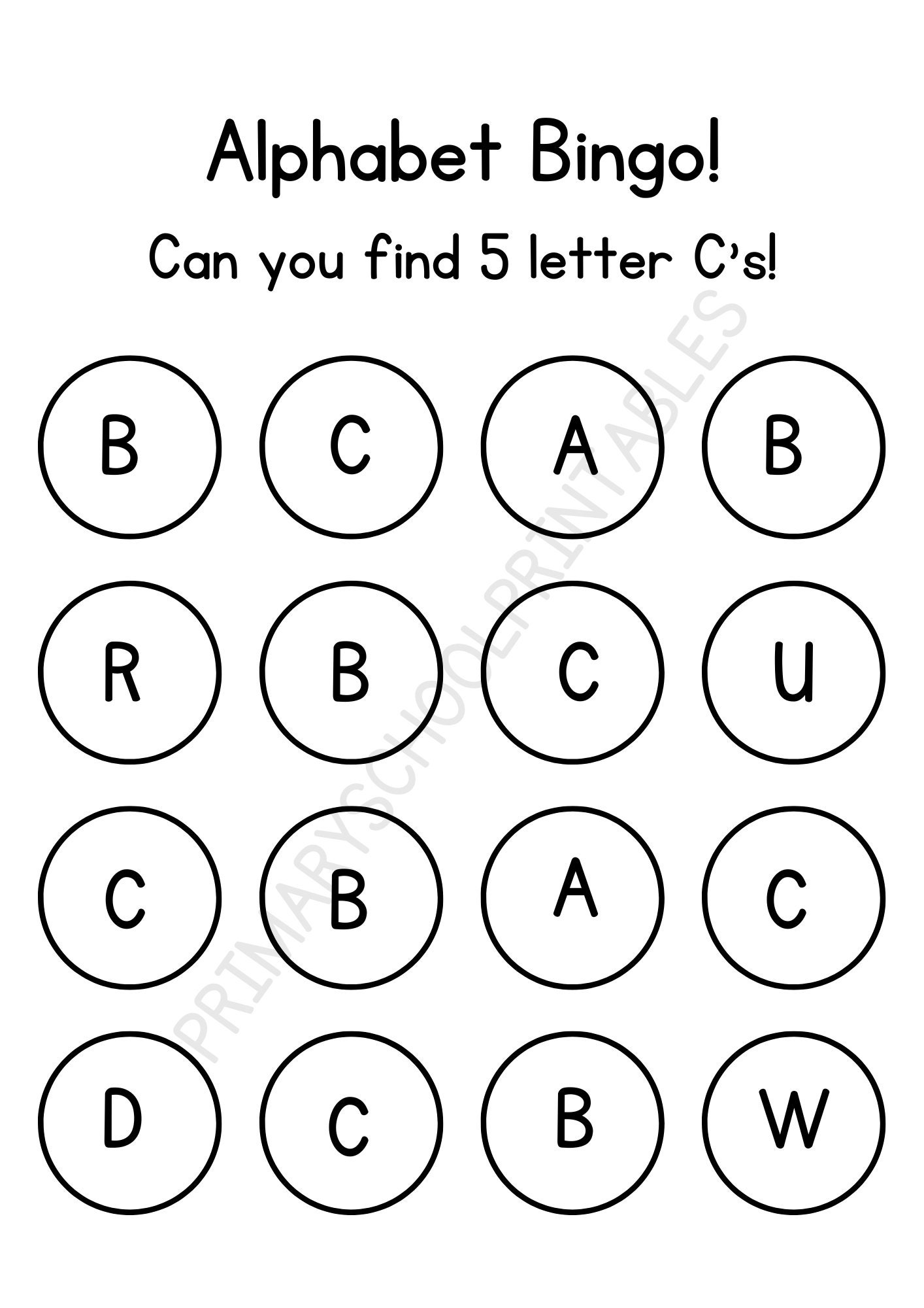 Alphabet Bingo/uppercase/26 Worksheet Pages/ Primary School/preschool ...